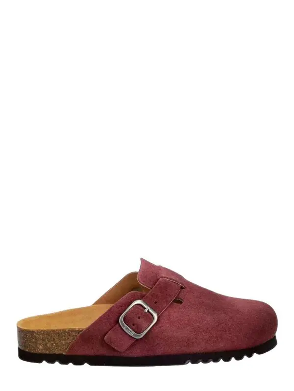 DR. SCHOLL'S SHOES Fae Buckle-fastening Suede Mules - Red