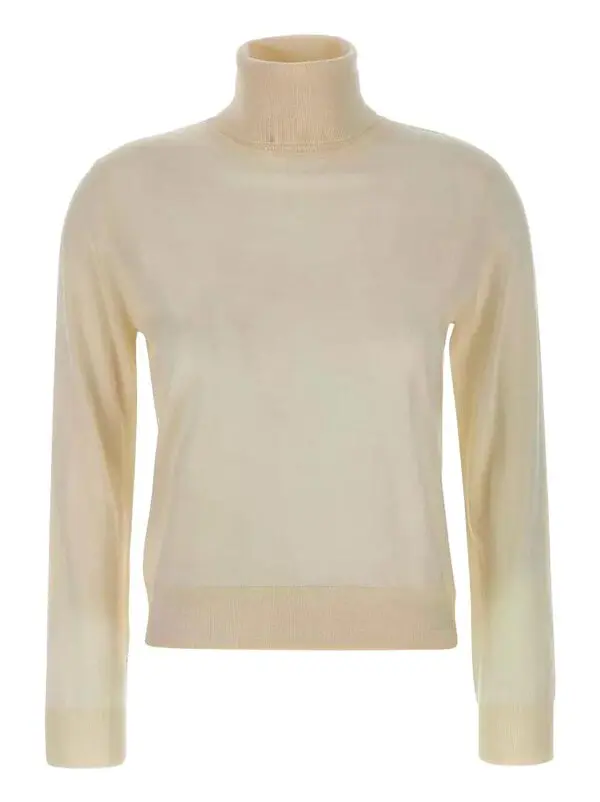 KANGRA Ribbed-trim Turtleneck Sweater - Neutrals