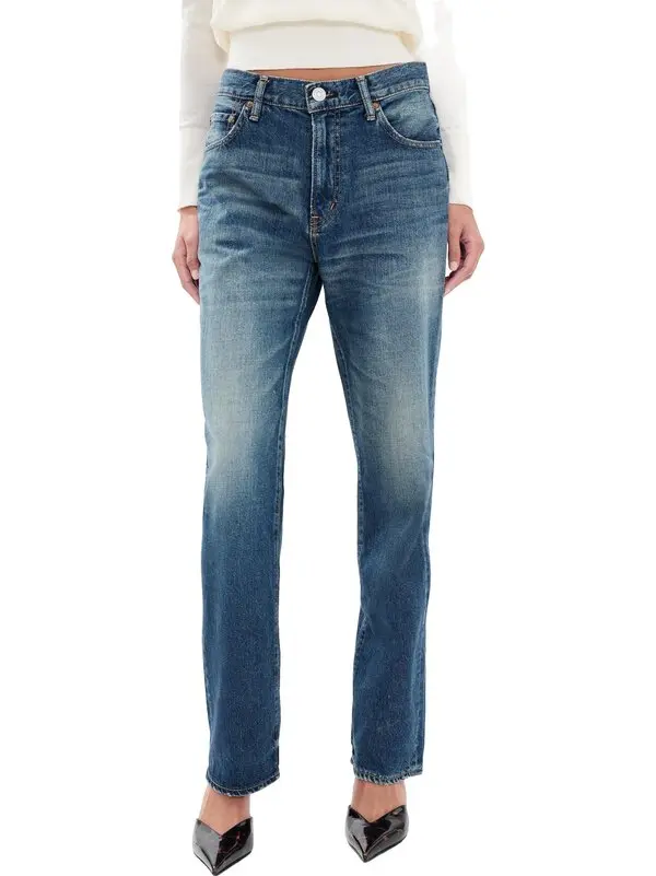 Moussy Vintage Leyden Straight Jeans - Dark Blue