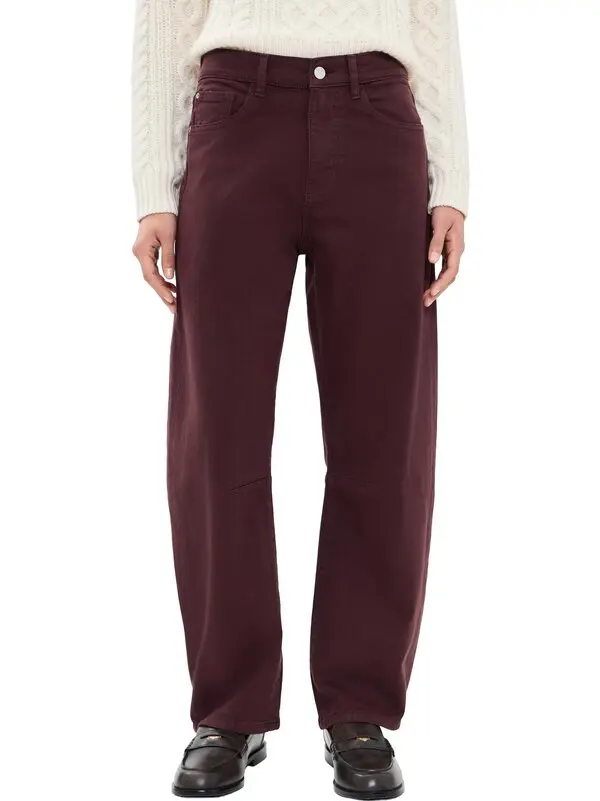 Warp + Weft Bna Soft Curve Barrel Jeans - Garnet