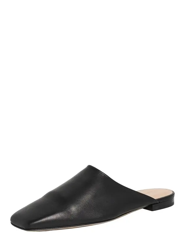 Jenni Kayne Leather Miller Mules - Black