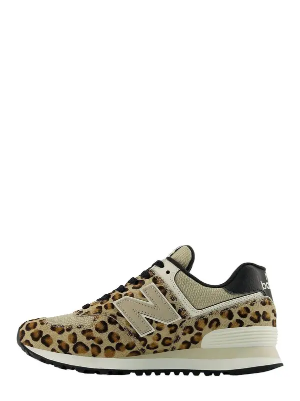 NEW BALANCE 574 'leopard Print Stoneware - Stoneware/black/linen