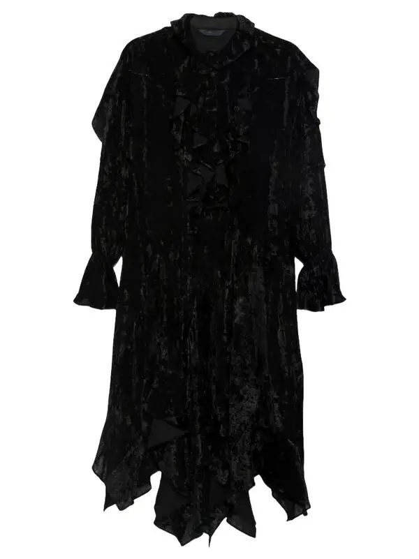 JUUN.J Velvet Midi Dress - Black