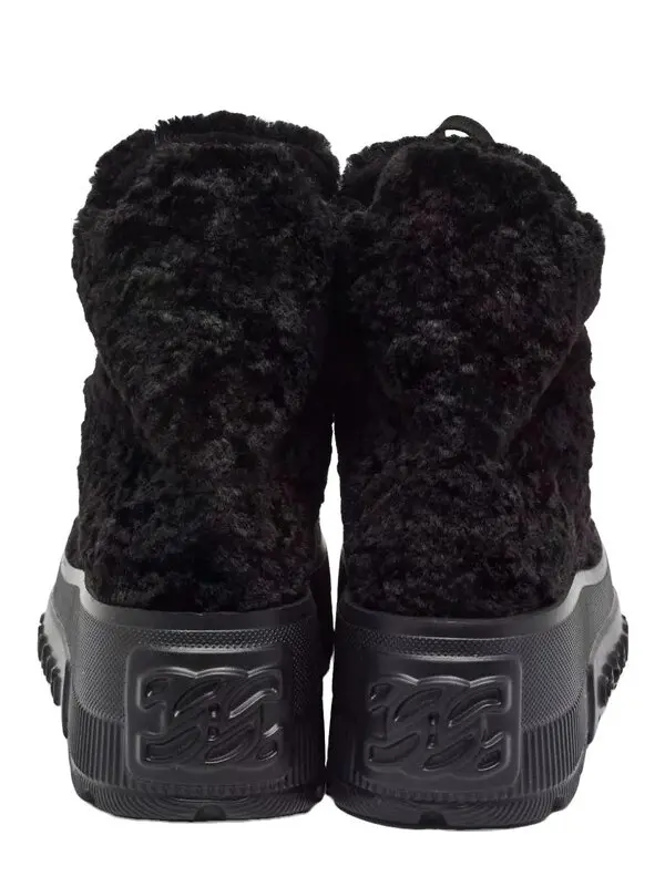 Casadei Ecoshe Faux-fur Ankle Boots - Black