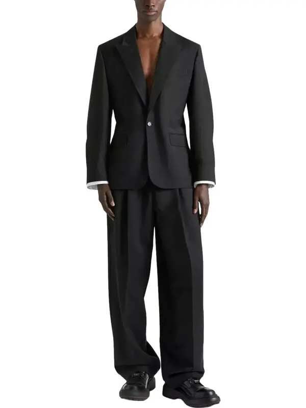 Givenchy Couture Seam Single-breasted Jacket In Wool And Mohair - Black