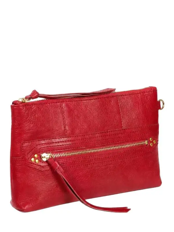 Jérôme Dreyfuss Lucky Leather Clutch Bag - Red