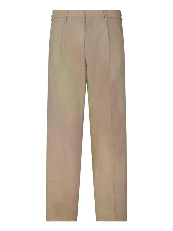 SLOWEAR Pleated Virgin-wool Tailored Trousers - Neutrals