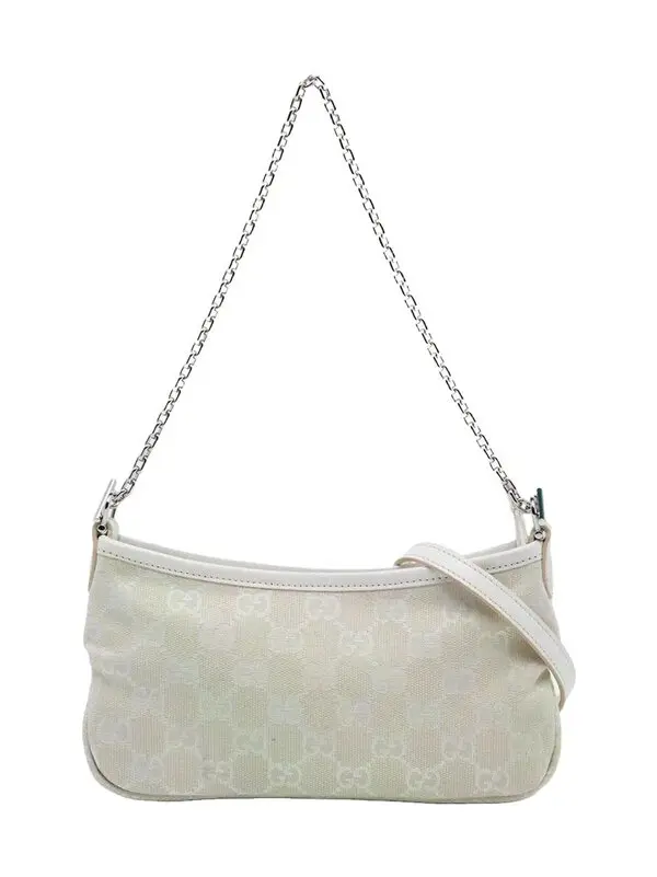Gucci 2016-2026 Small Gg Canvas Gossip Satchel - White
