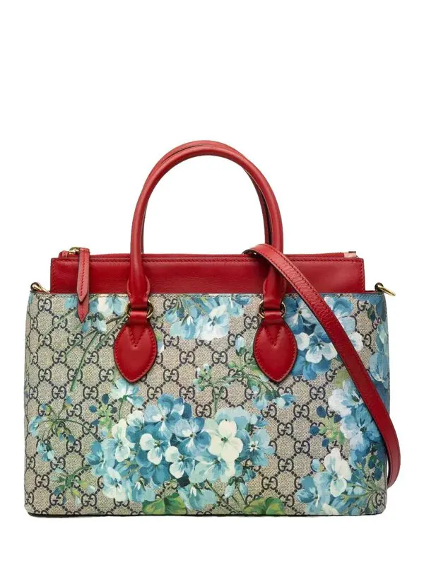 Gucci 2000-2015 Gg Supreme Blooms Linea A Satchel - Neutrals