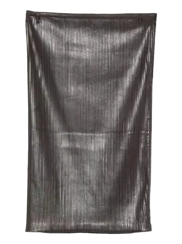 TOM FORD Leather-embroidered Midi Skirt - Brown