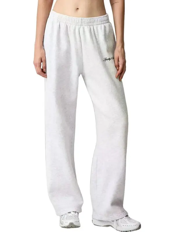 Sporty & Rich Signature Logo-embroidered Track Pants - Grey