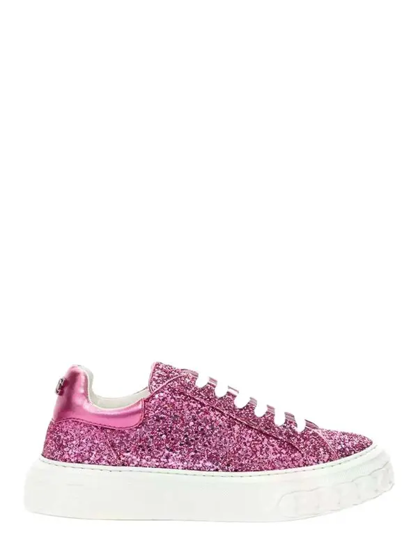 Casadei Glitter-embellished Low-top Sneakers - Pink