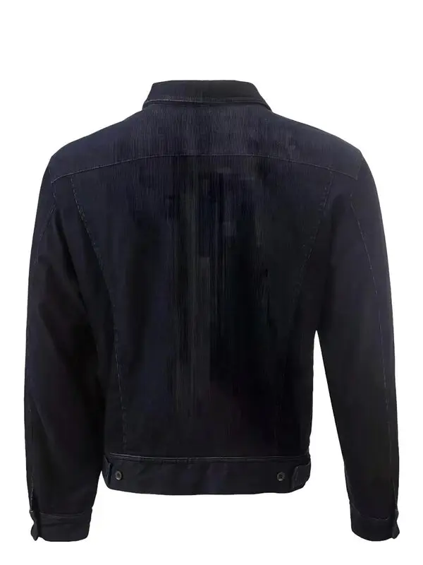 LARDINI Corduroy Sherpa-lined Jacket - Blue