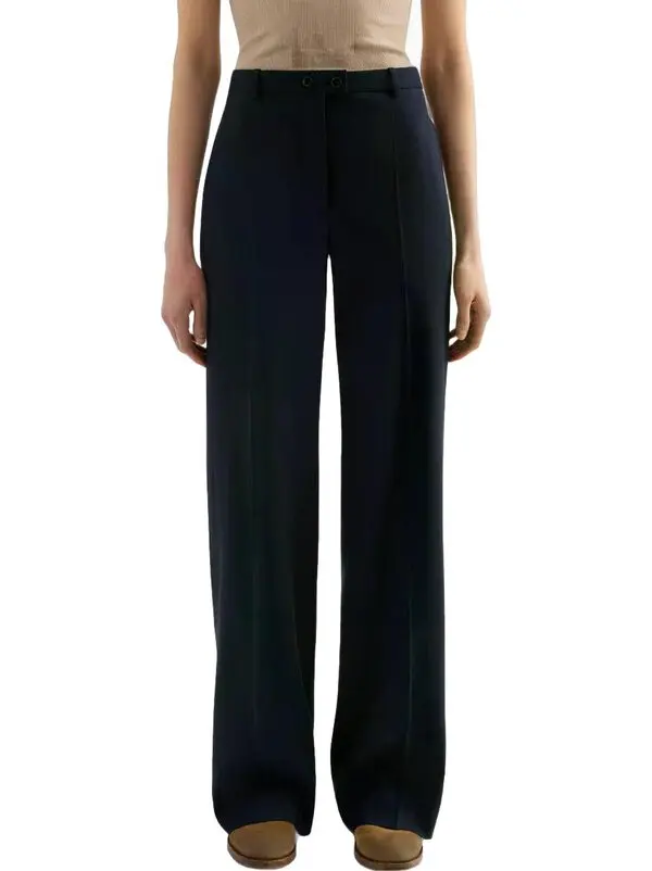 JIL SANDER Wool Cady Trousers - Blue