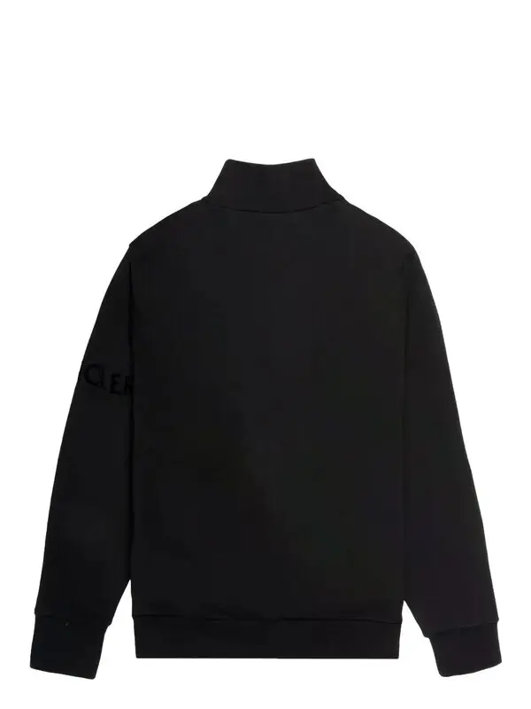 Moncler Logo-patch Zip-up Cardigan - Black