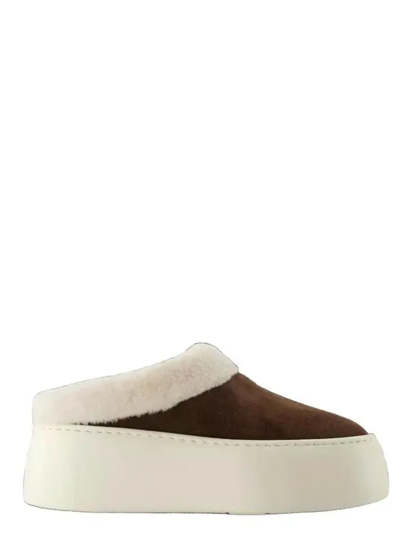 GIUSEPPE ZANOTTI Gz League Shearling-trim Platform Sneakers - Brown