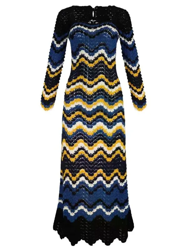 Escvdo Sumac Crochet Maxi Dress - Black