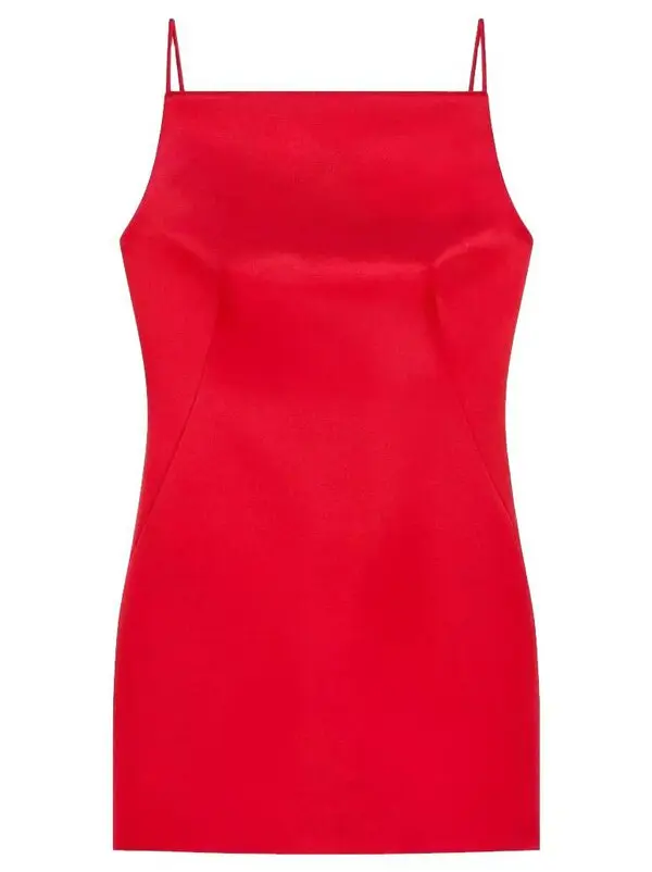 Givenchy Sliced Mini Dress In Satin - Red