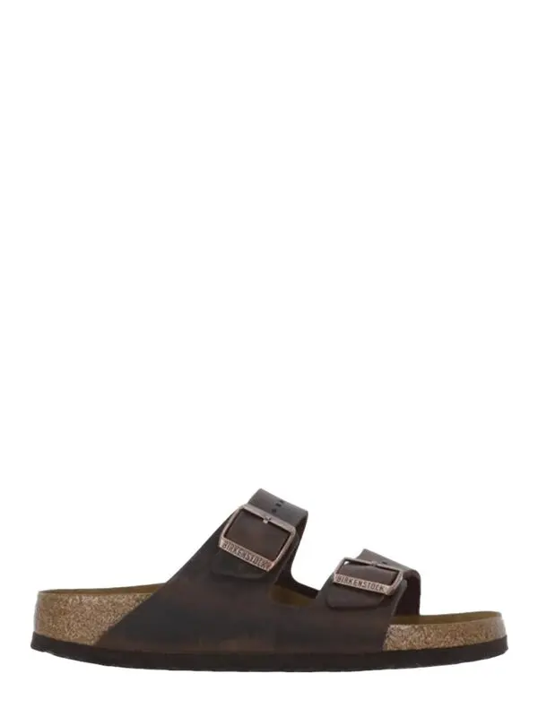 BIRKENSTOCK Logo Printed Sandals - Black