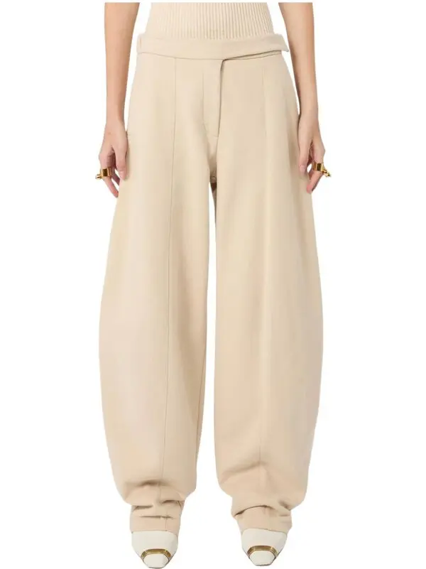 Sportmax Wide-leg Casual Trousers - Beige