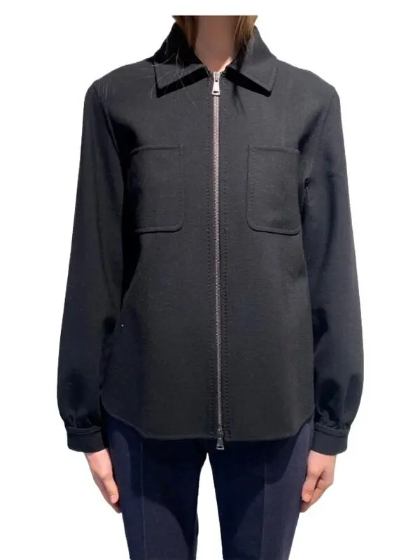 Max Mara Long-sleeve Casual Jacket - Black