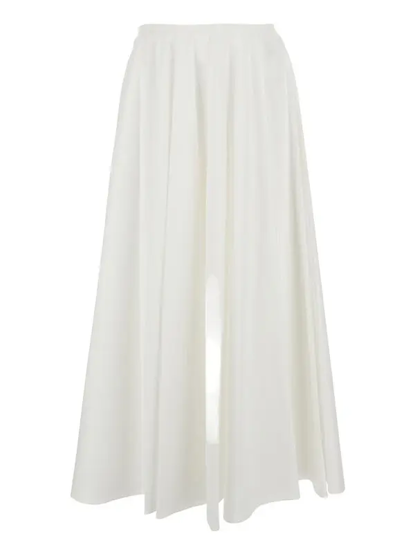 Givenchy A-line Skirt With Flared Design In Cotton - White