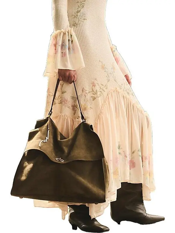 Free People We The Free Parker Suede Tote - Olive