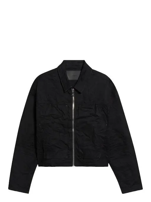 PURPLE BRAND Raw Denim Zip Jacket - Black