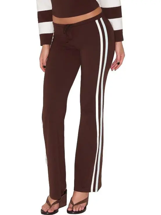 TIGER MIST Collins Flare Leg Track Pants - Brown