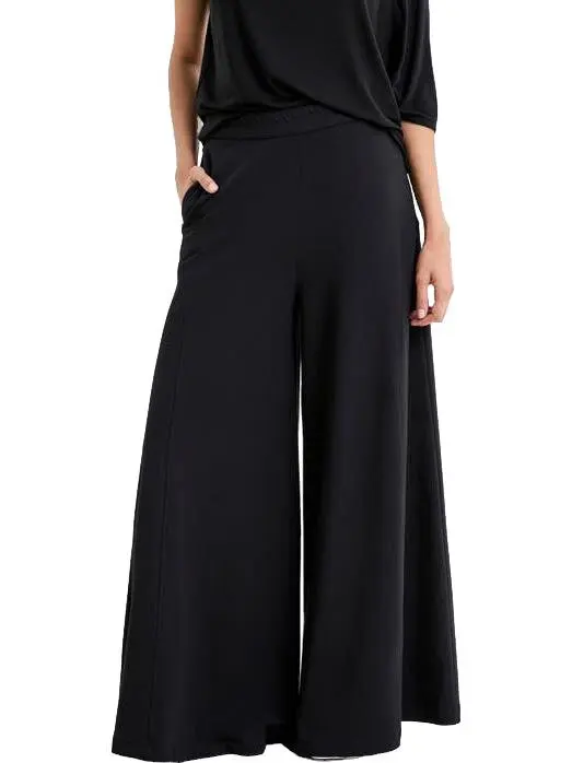 MARCELLA Hylan High Waist Wide Leg Pants - Black