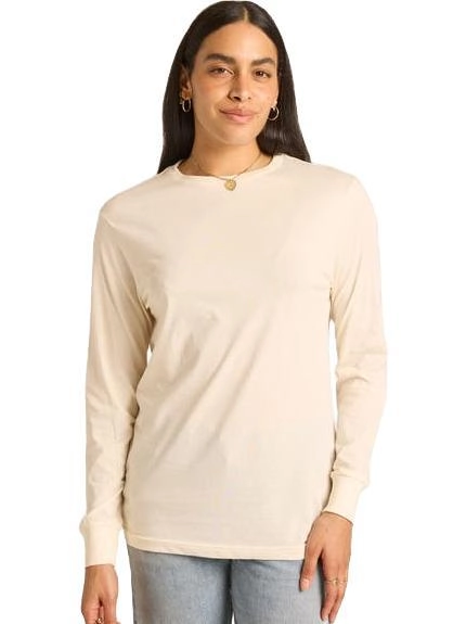 KNOWN SUPPLY Relaxed Long Sleeve Tee - Stone