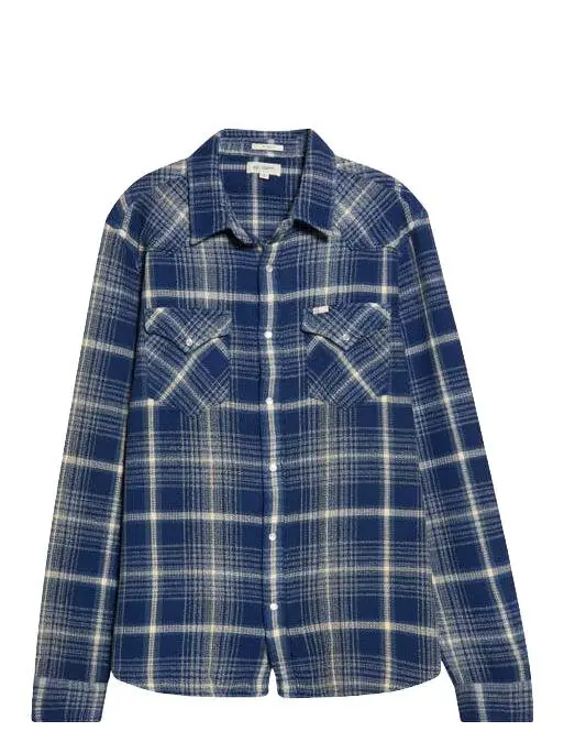 Ag Huston Plaid Western Shirt - Blue Multi