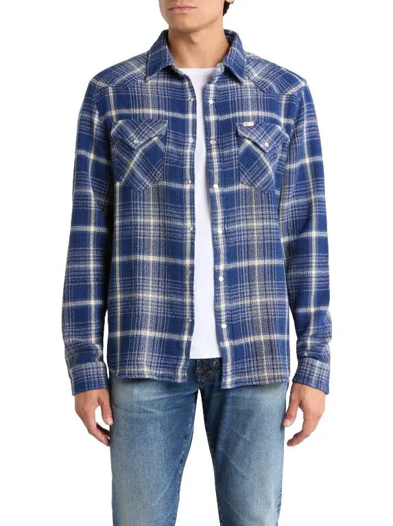 Ag Huston Plaid Western Shirt - Blue Multi