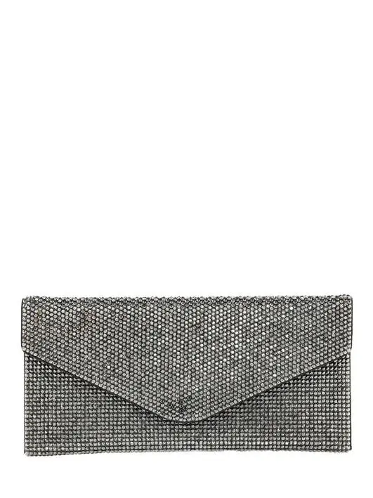 Judith Leiber Envelope Clutch - Ebonized Hematite