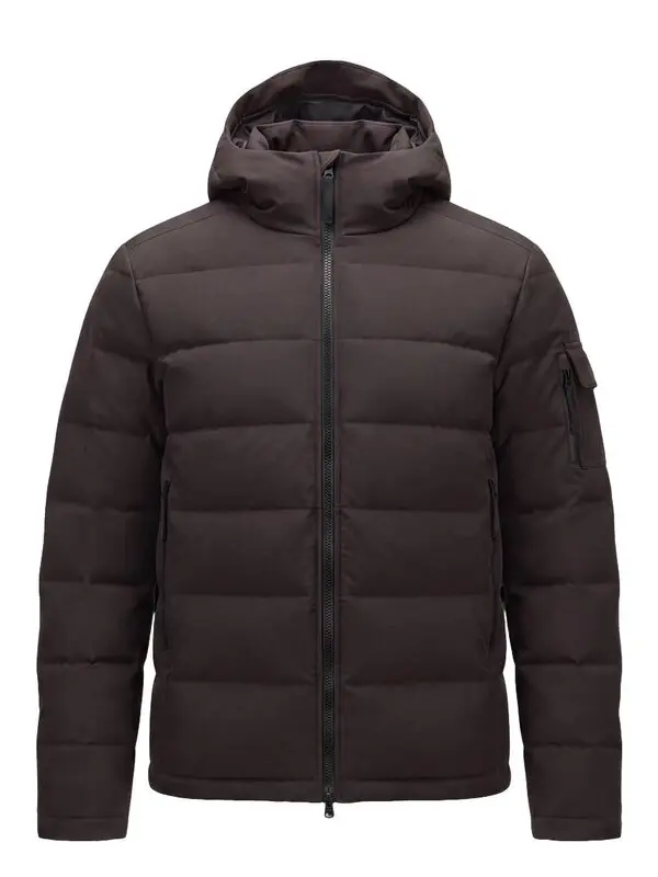 QUARTZ CO. Franklin Edition | Hooded Down Midweight Jacket - Alpine Bark