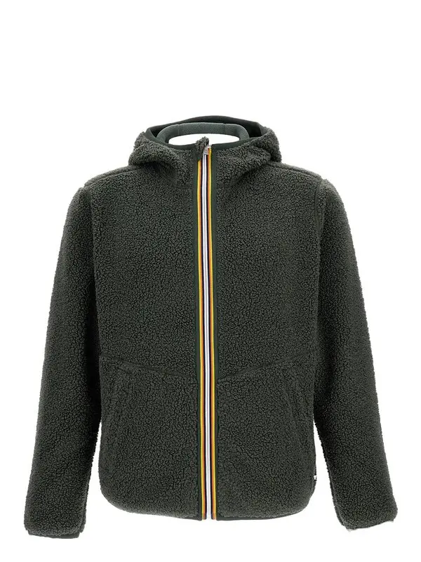 K-WAY Giacca Reversibile Jack Sherpa Polar Double - Verde