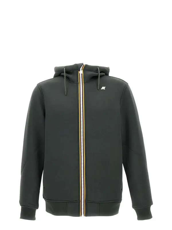 K-WAY Felpa Con Zip Rainer Spacer - Verde