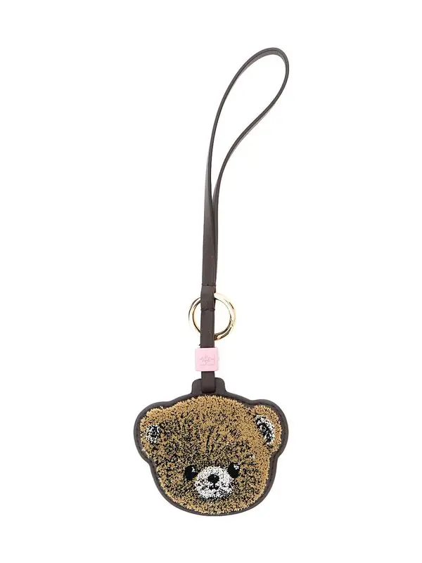 GANNI Teddy Bear' Beige Keychain With Bear-shaped Design In Leather And Fabric For - Multicolor
