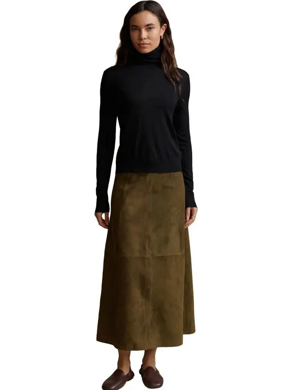 Jenni Kayne Suede Wolfe Skirt - Olive