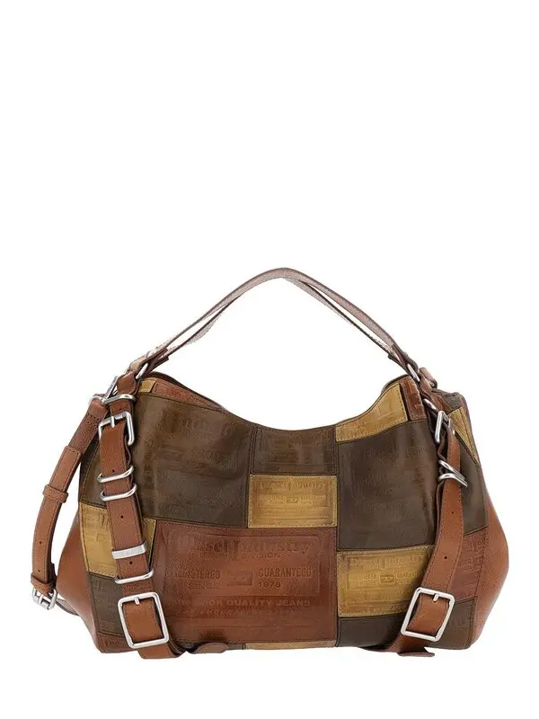 DIESEL® D-one Tophandle Medium Bag With Handles And Flap - Brown