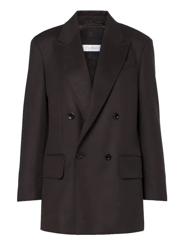 Max Mara Double-breasted Camel Hair Blazer - Brown