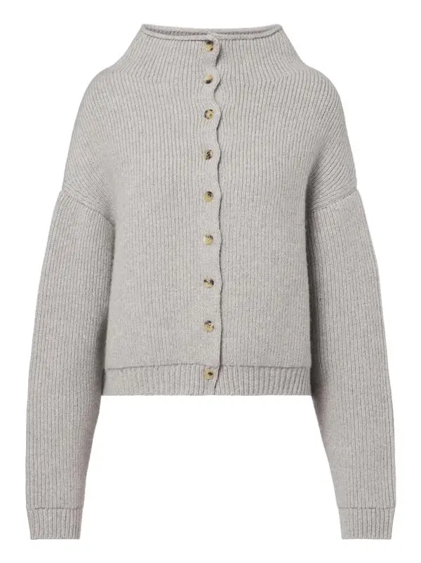 Khaite Marjorie Cashmere Cardigan - Grey