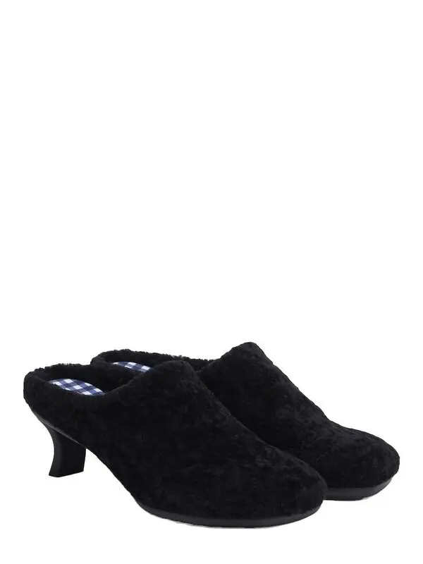 Loewe Dive Shearling Mules - Black