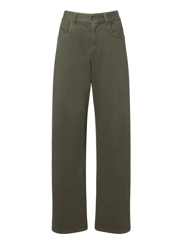 Brunello Cucinelli Monili Wide-leg Jeans - Green