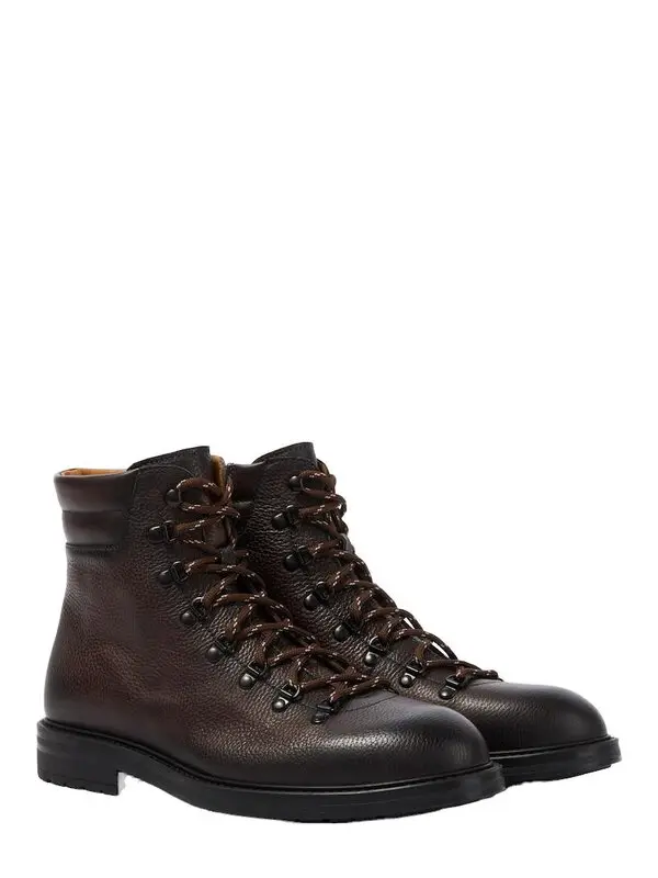 Magnanni Montana X Leather Lace-up Boots - Brown