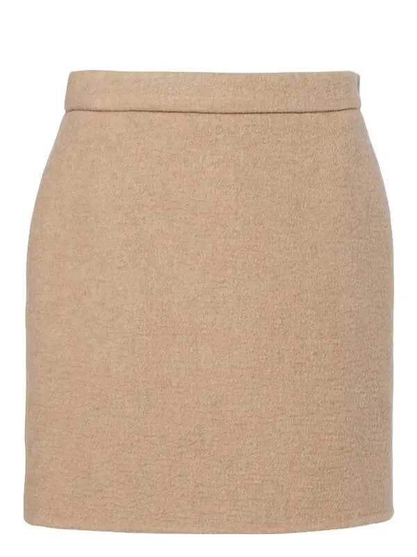 Max Mara Camel Hair And Mohair Miniskirt - Beige