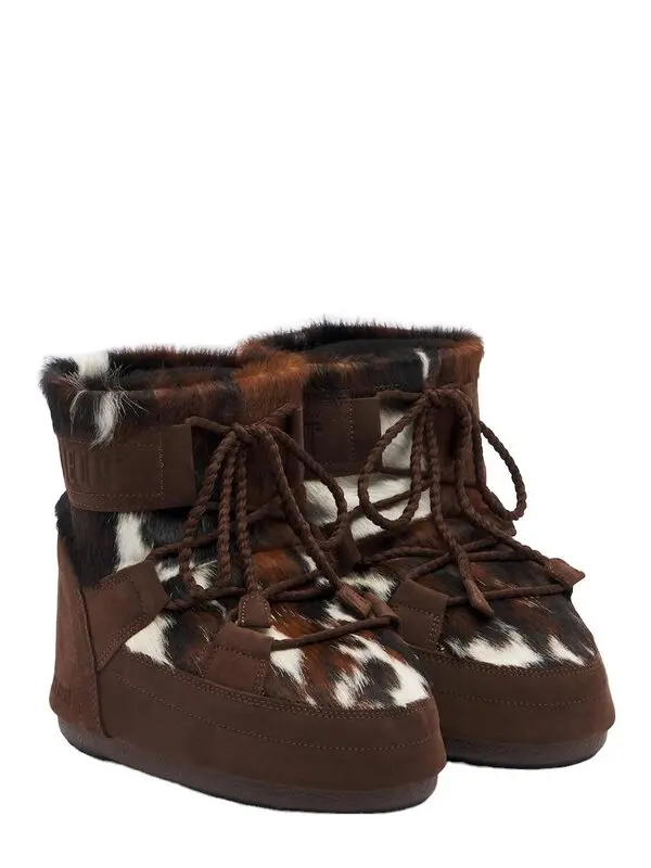 Moon Boot Icon Calf Hair Snow Boots - Brown