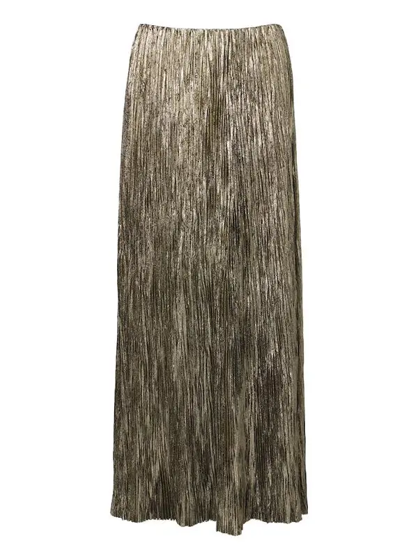 Ralph Lauren Luciana Satin Maxi Skirt - Silver