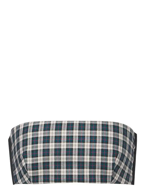 Dries Van Noten Plaid Cotton Flannel Bandeau Top - Multicoloured