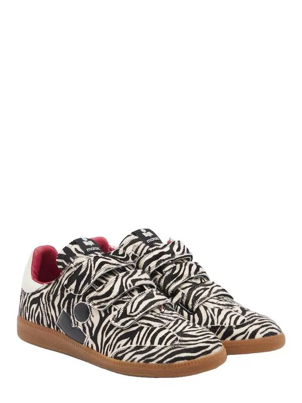 Isabel Marant Étoile Beth Zebra-print Calf Hair Sneakers - Multicoloured
